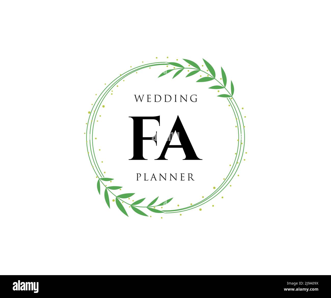 FA Initials letter Wedding monogram logos collection, hand drawn modern ...