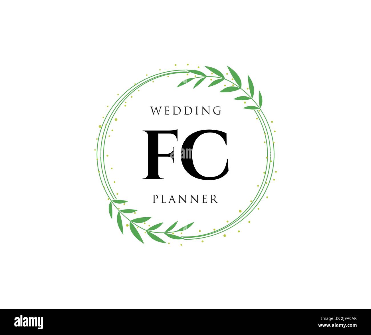 FC Initials letter Wedding monogram logos collection, hand drawn modern ...