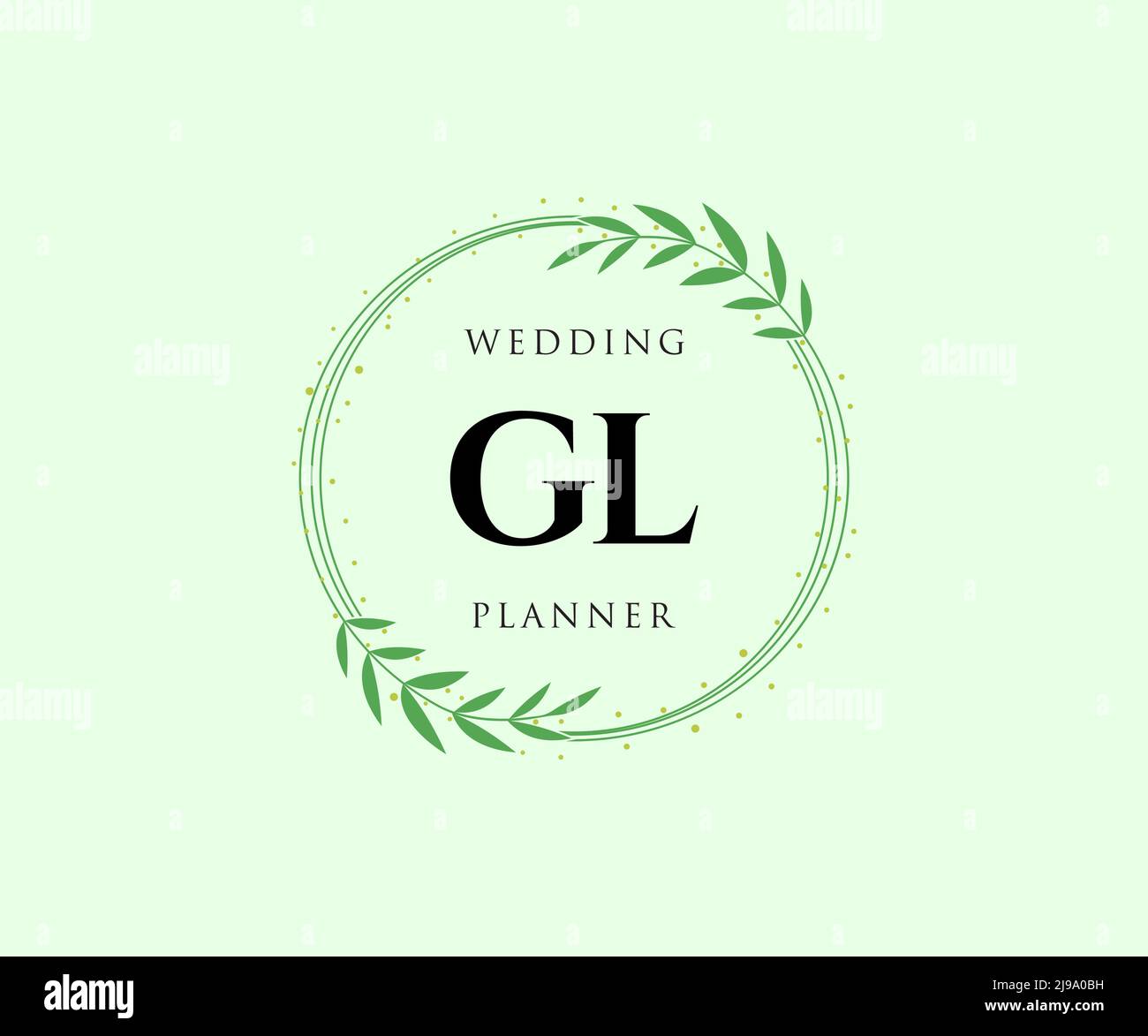 GL Initials letter Wedding monogram logos collection, hand drawn modern ...
