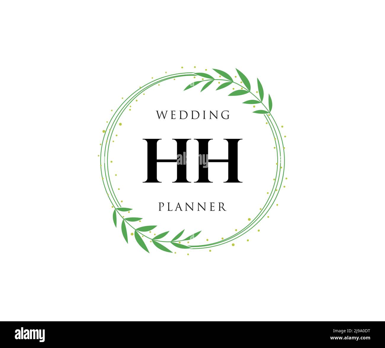 HH Initials letter Wedding monogram logos collection, hand drawn modern ...