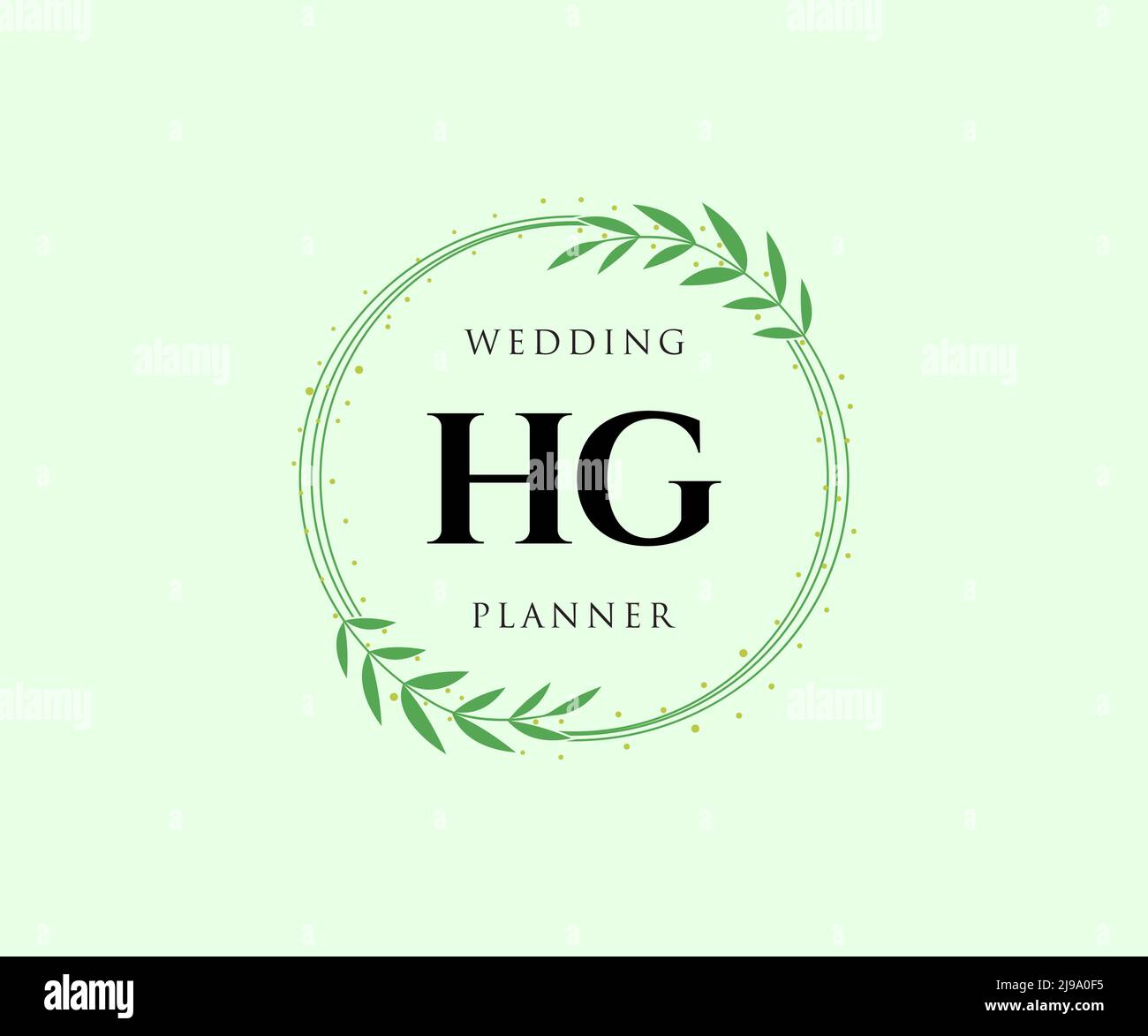 HG Initials letter Wedding monogram logos collection, hand drawn modern ...