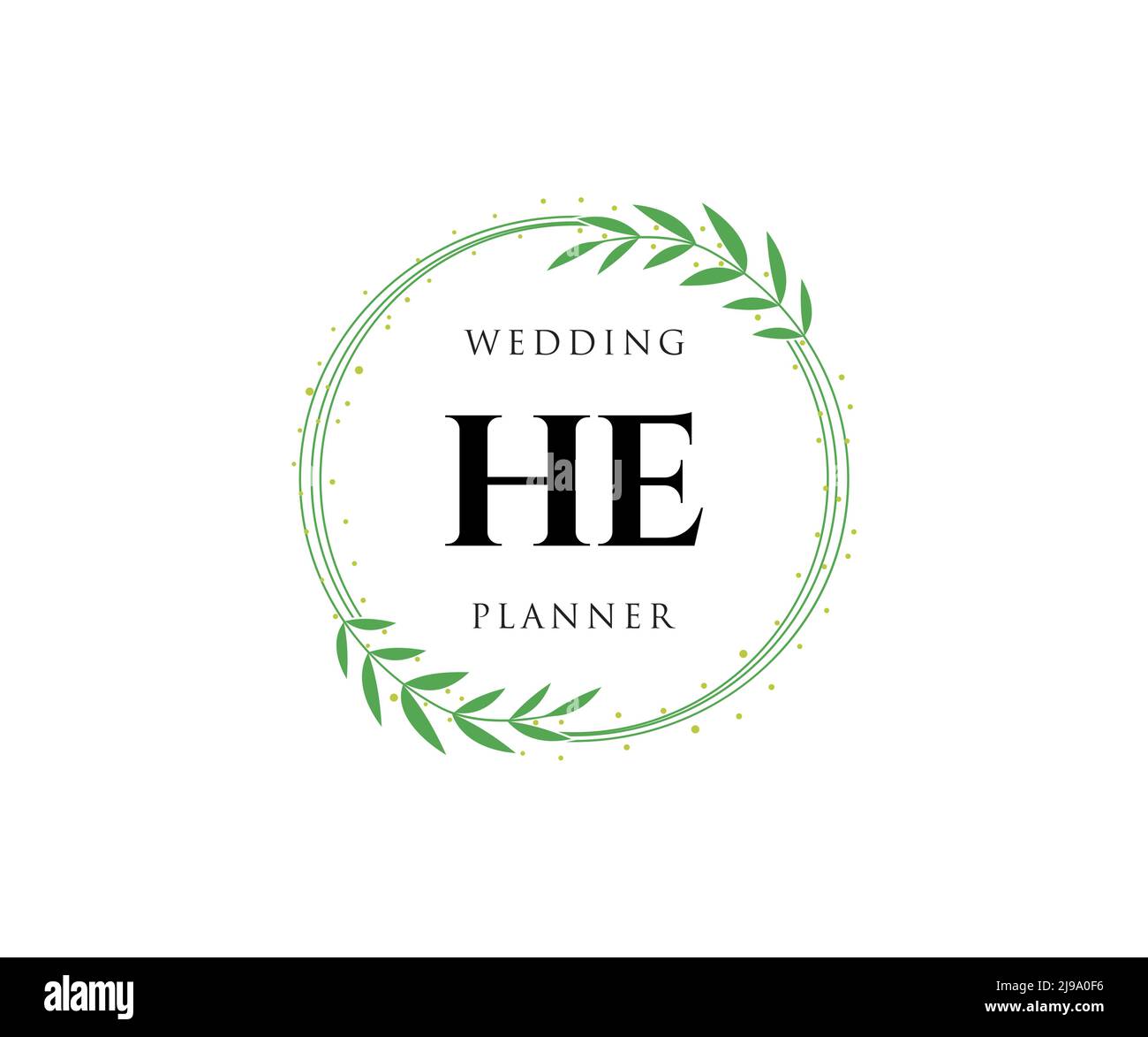 HE Initials letter Wedding monogram logos collection, hand drawn modern ...