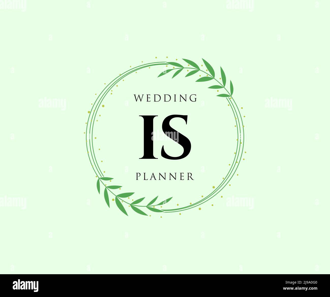 IS Initials letter Wedding monogram logos collection, hand drawn modern ...