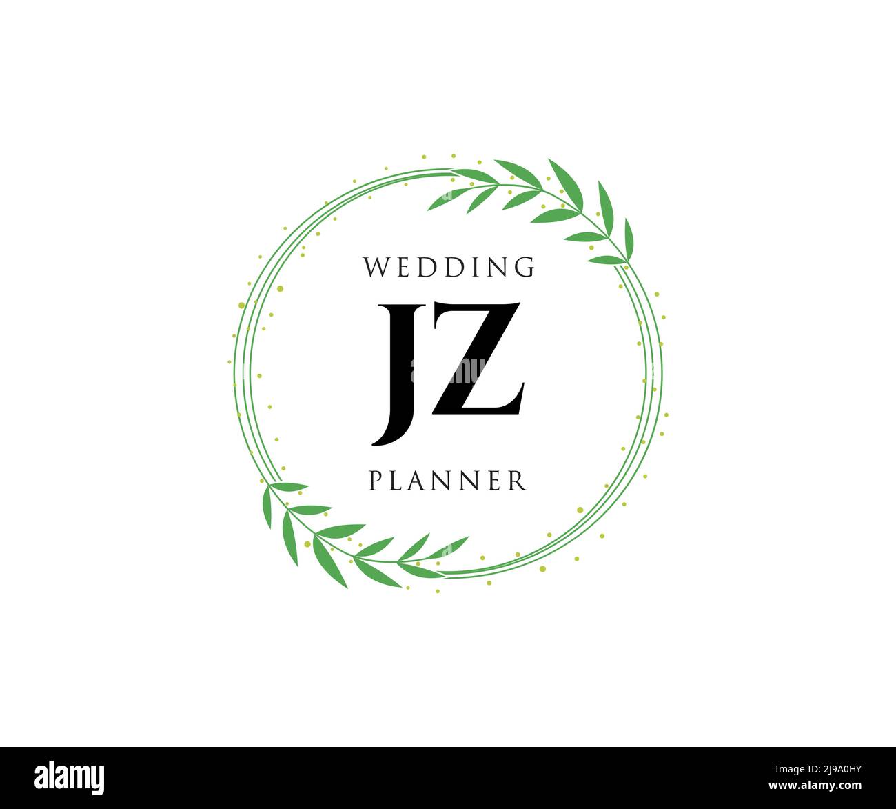 JZ Initials letter Wedding monogram logos collection, hand drawn modern ...