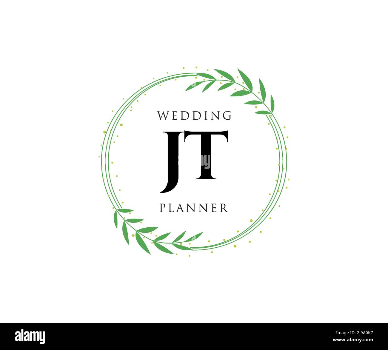 JT Initials letter Wedding monogram logos collection, hand drawn modern minimalistic and floral ...