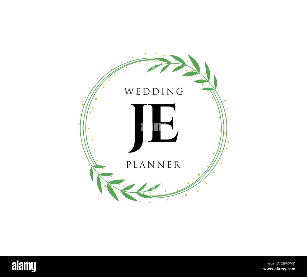 JE Initials letter Wedding monogram logos collection, hand drawn modern ...