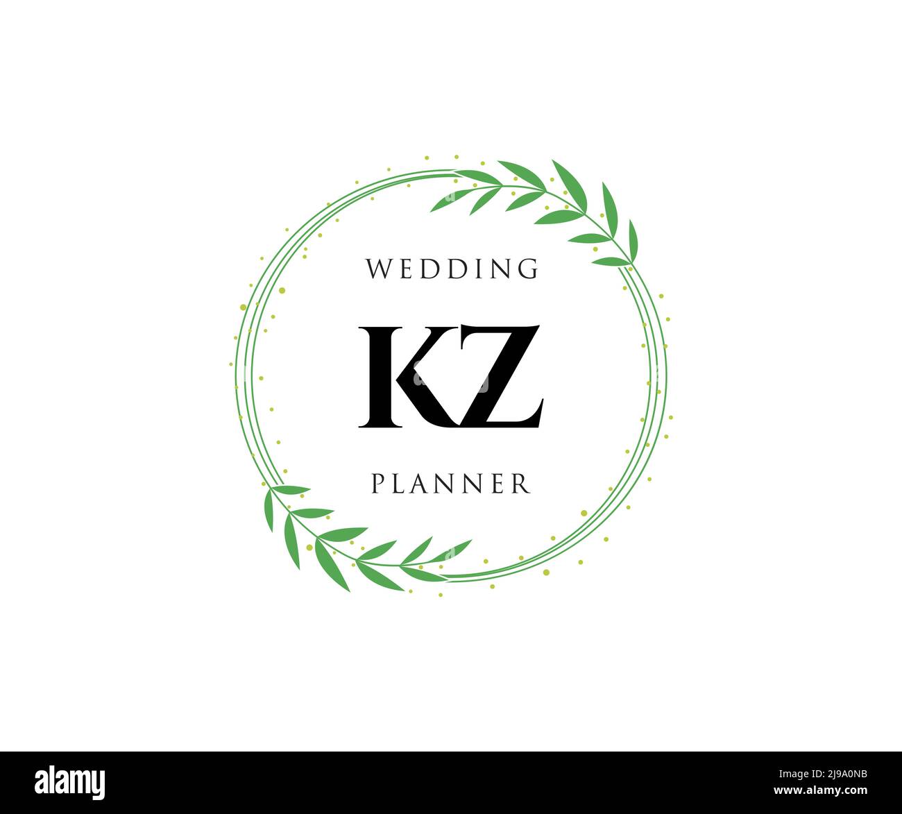 KZ Initials letter Wedding monogram logos collection, hand drawn modern ...