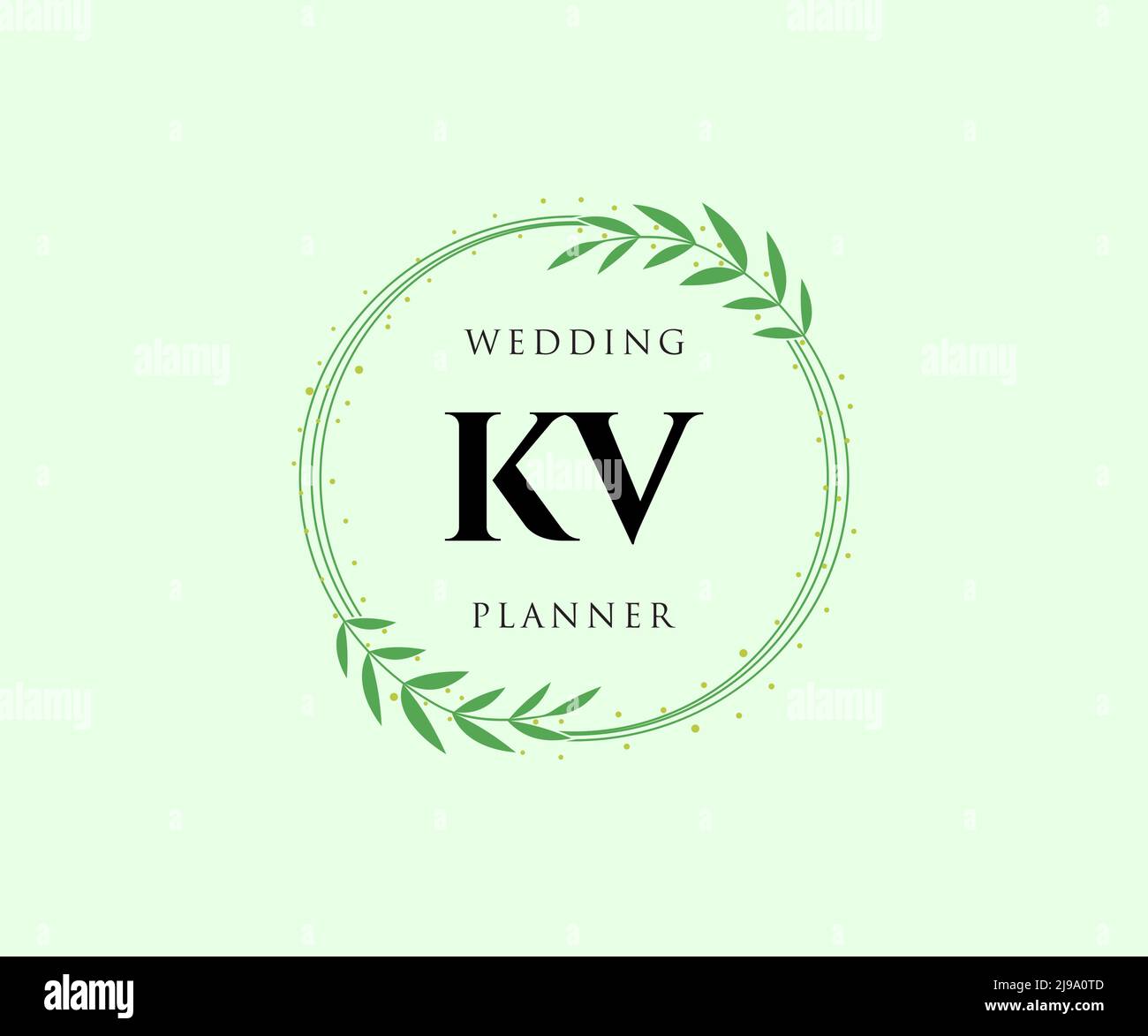 KV Initials letter Wedding monogram logos collection, hand drawn modern ...