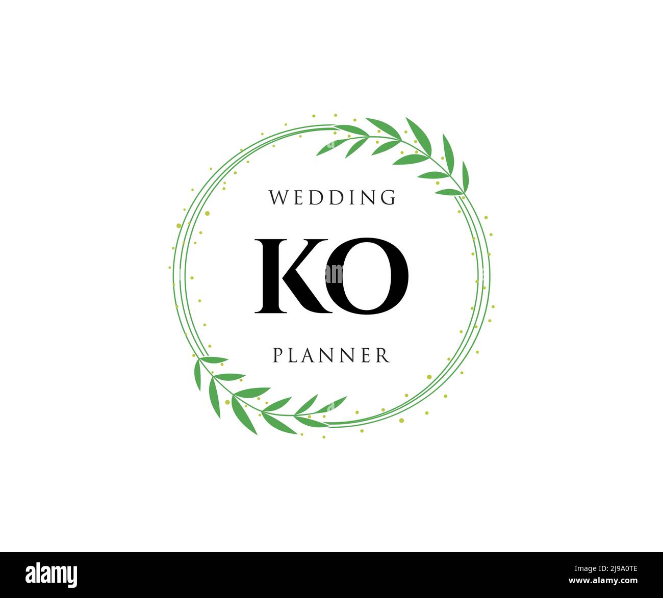 KO Initials letter Wedding monogram logos collection, hand drawn modern ...