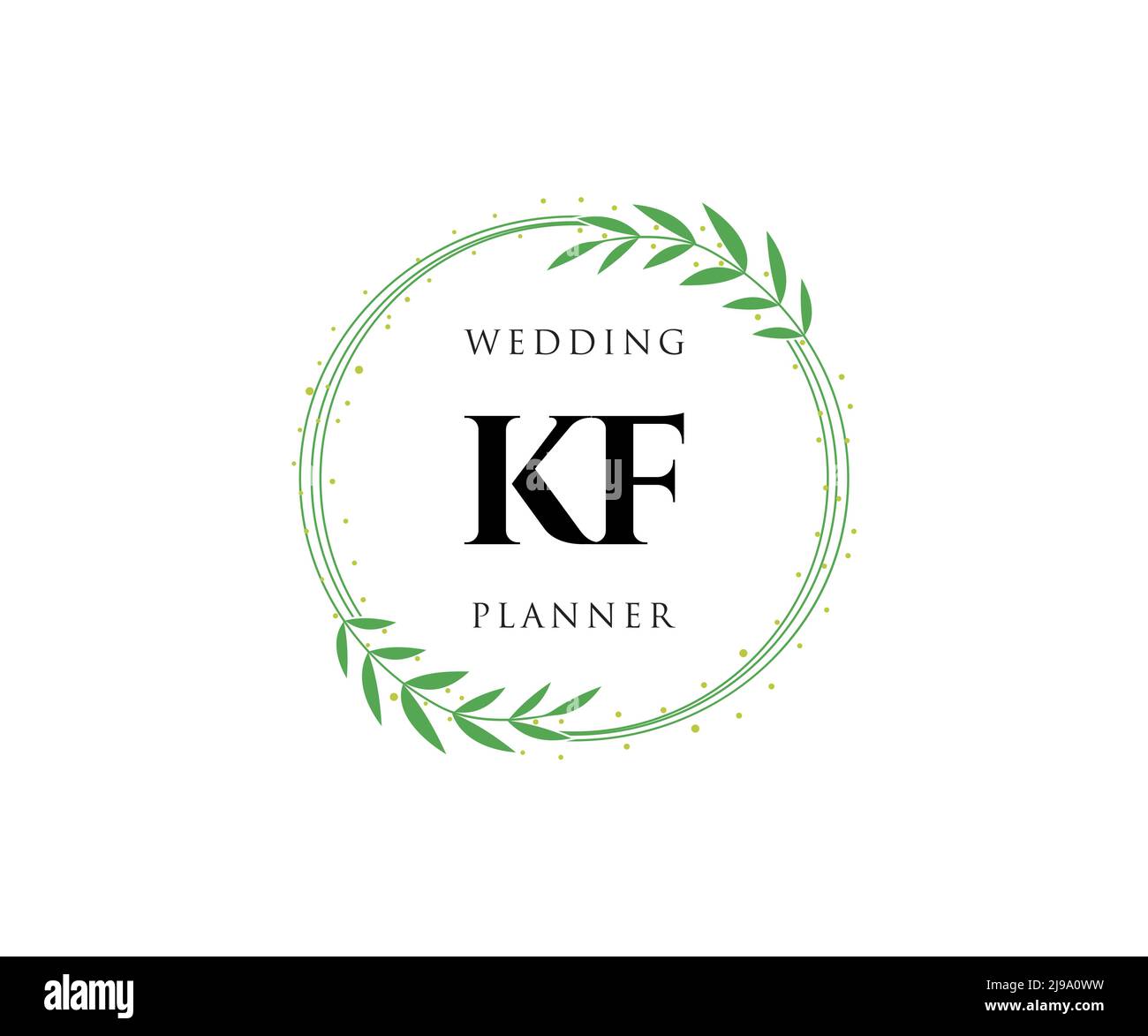 KF Initials letter Wedding monogram logos collection, hand drawn modern ...