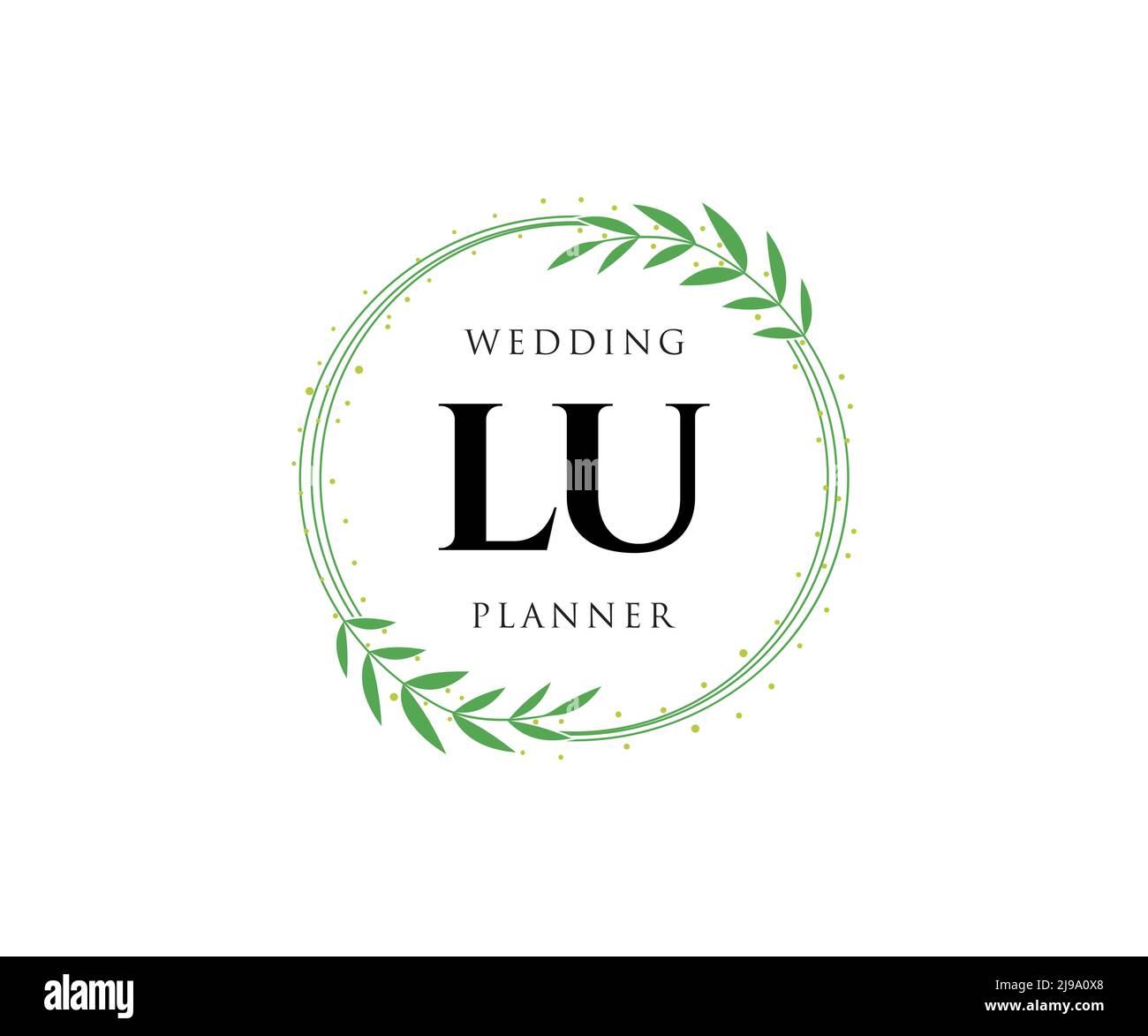 LU Initials letter Wedding monogram logos collection, hand drawn modern ...