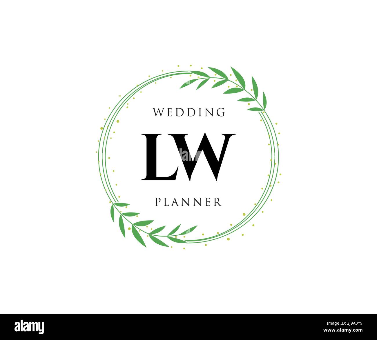 LW Initials letter Wedding monogram logos collection, hand drawn modern minimalistic and floral ...