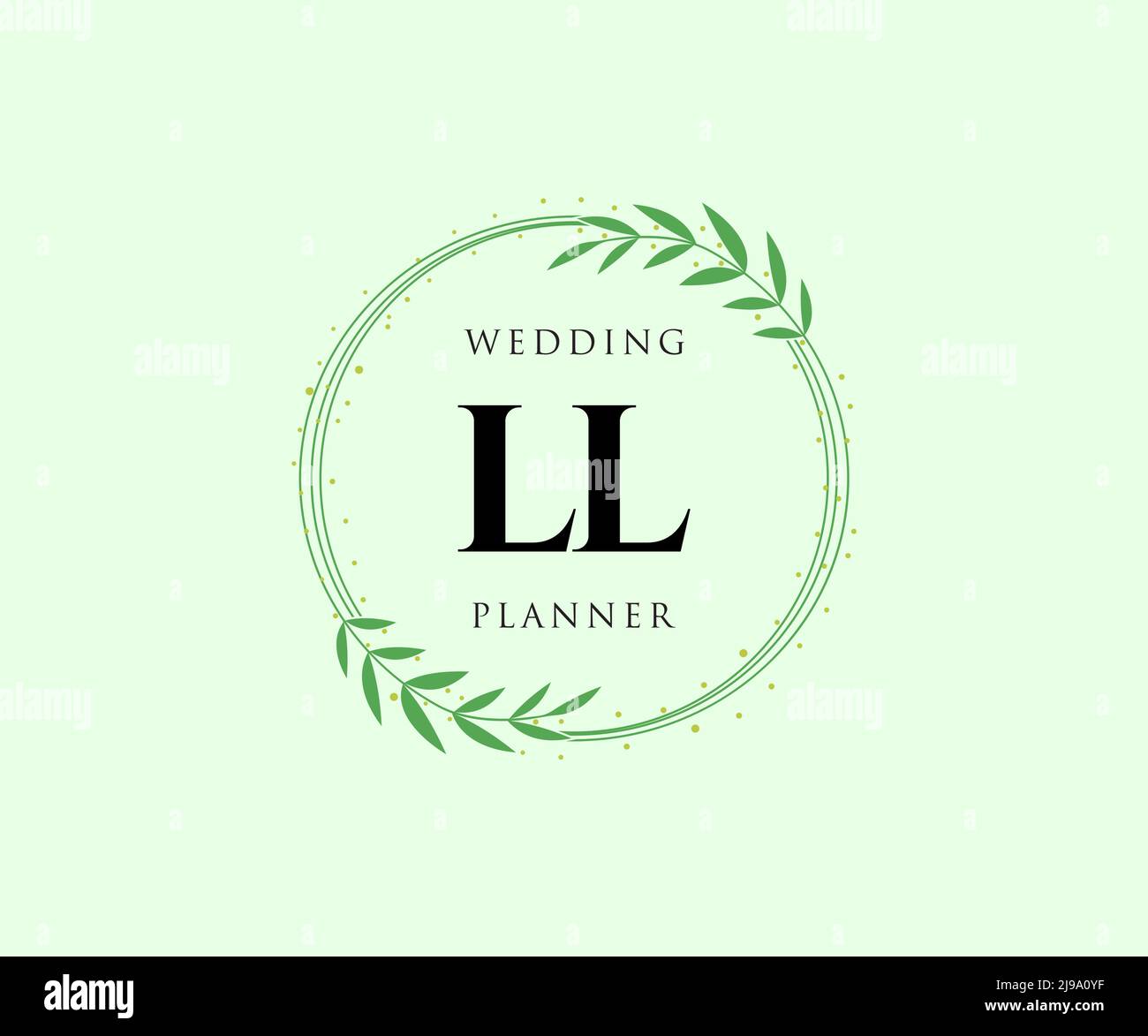 LL Initials letter Wedding monogram logos collection, hand drawn modern ...