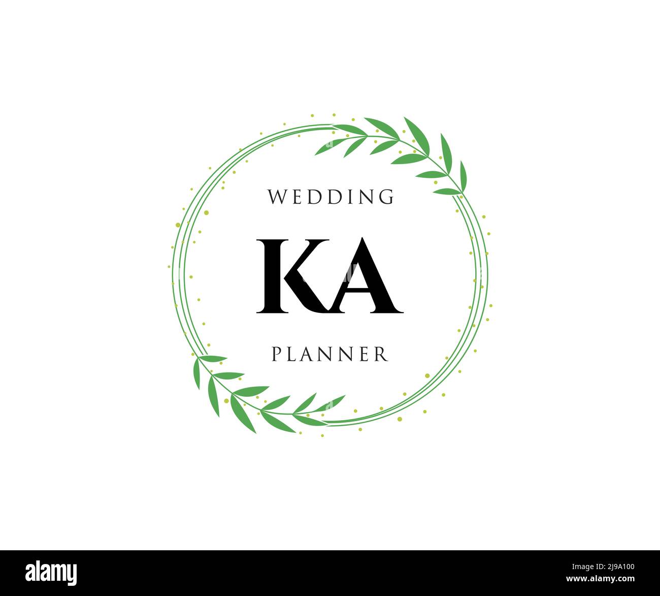 KA Initials letter Wedding monogram logos collection, hand drawn modern ...