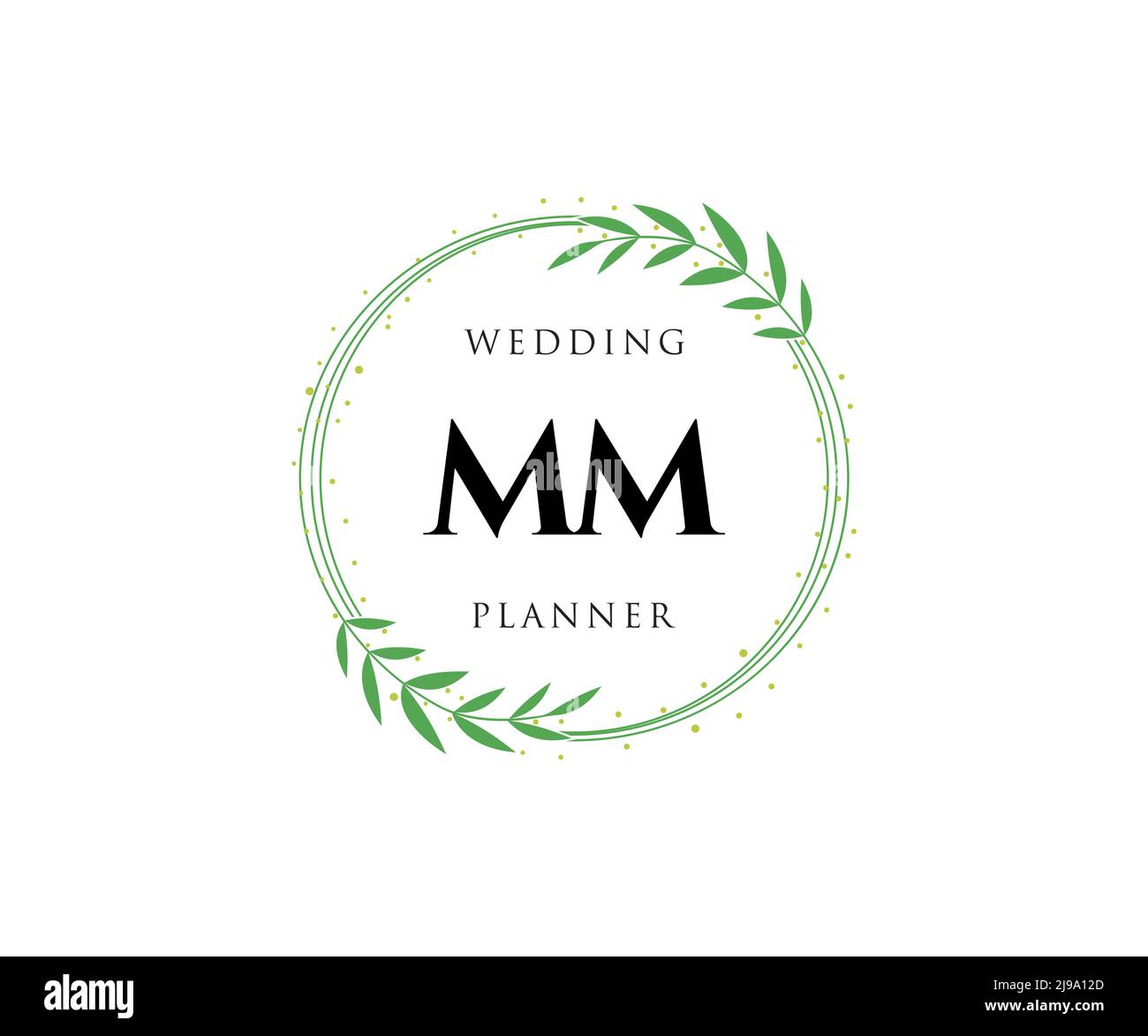 MM Initials letter Wedding monogram logos collection, hand drawn modern ...