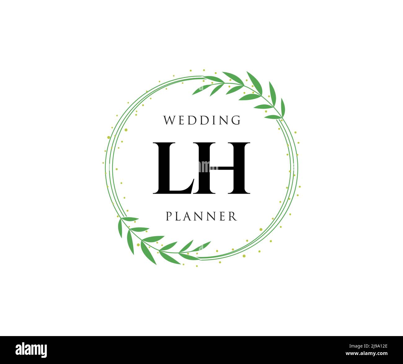 LH Initials letter Wedding monogram logos collection, hand drawn modern ...