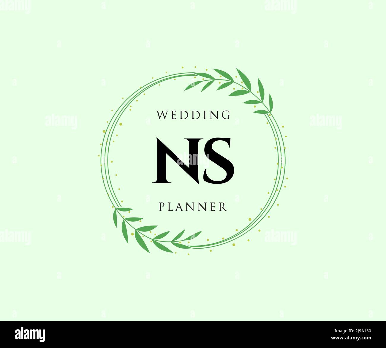 NS Initials letter Wedding monogram logos collection, hand drawn modern ...