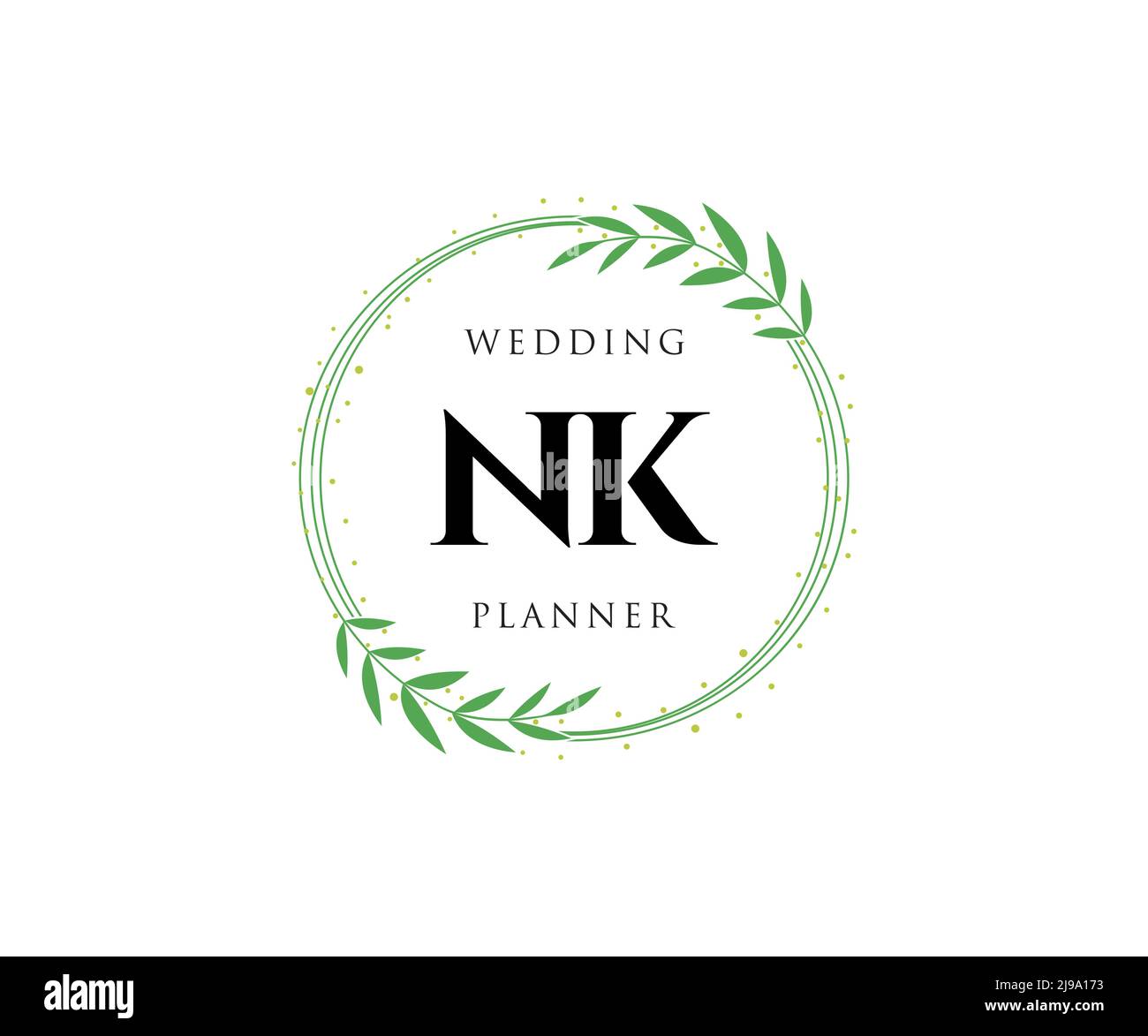 NK Initials letter Wedding monogram logos collection, hand drawn modern ...