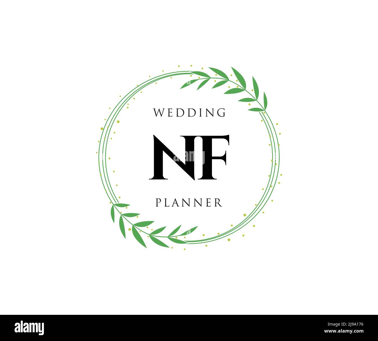 NF Initials letter Wedding monogram logos collection, hand drawn modern ...