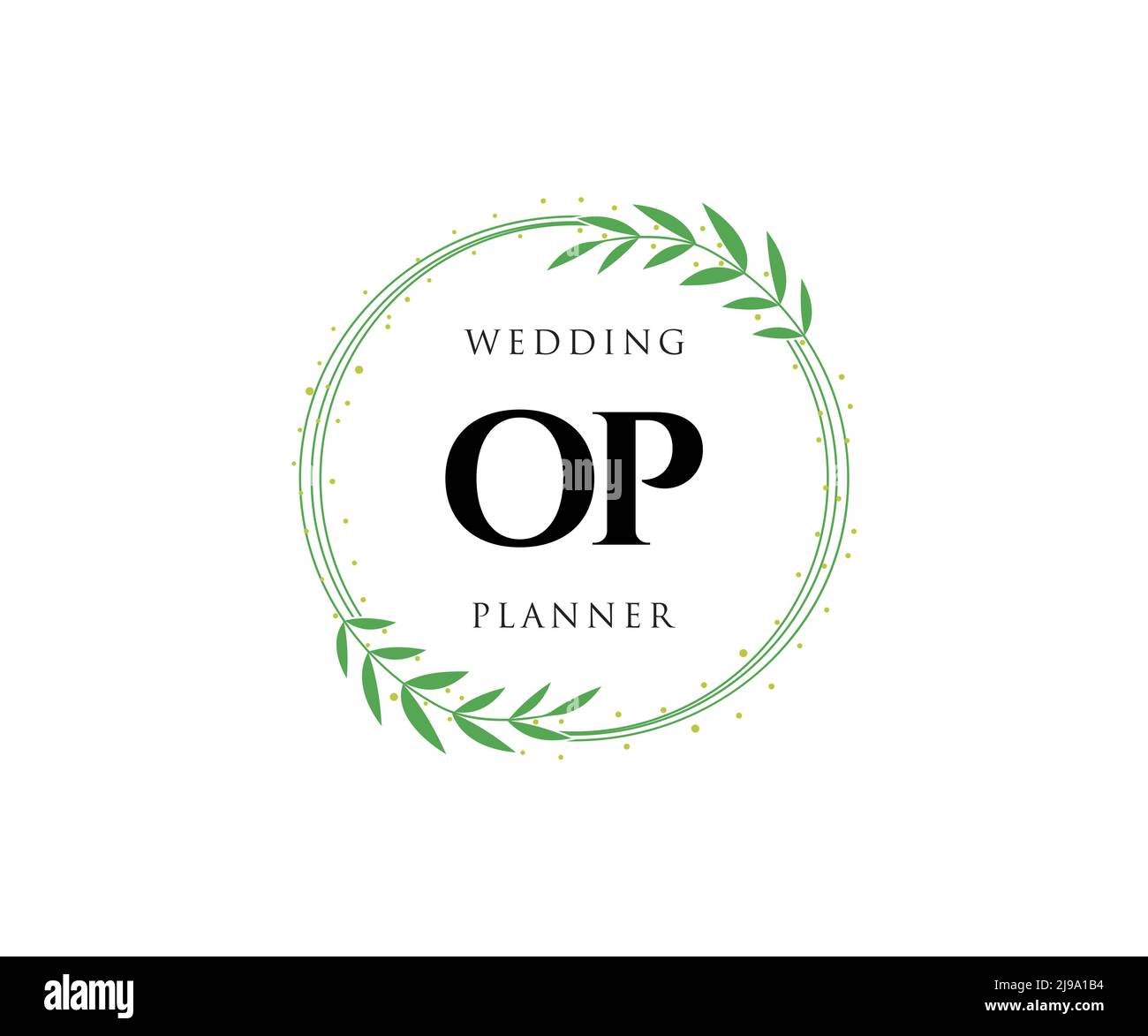 OP Initials letter Wedding monogram logos collection, hand drawn modern ...