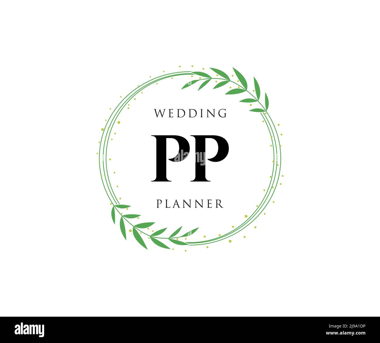PP Initials letter Wedding monogram logos collection, hand drawn modern ...