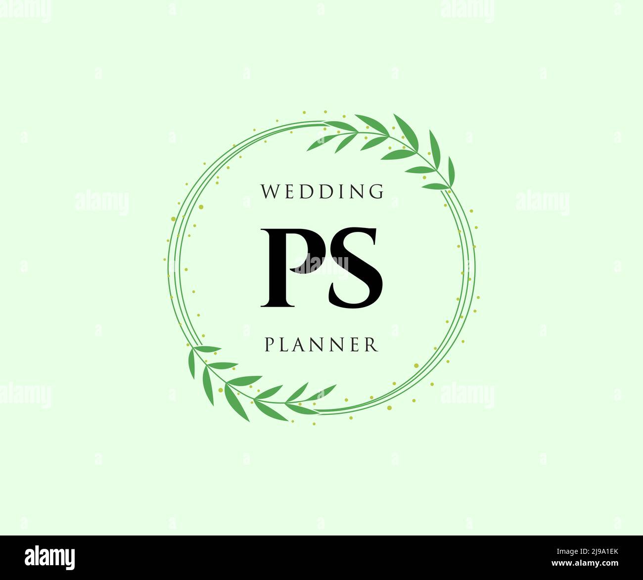 PS Initials letter Wedding monogram logos collection, hand drawn modern ...