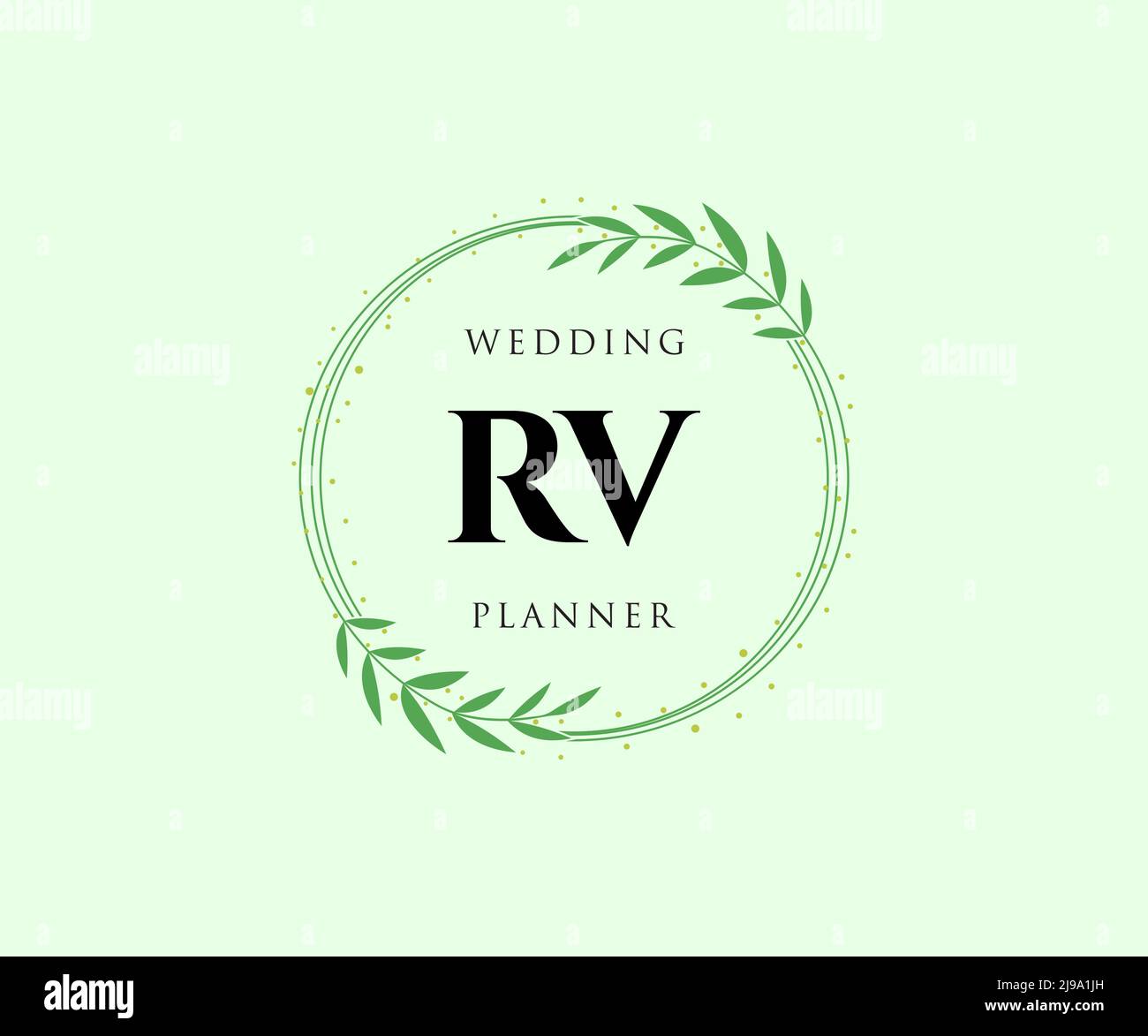 RV Initials letter Wedding monogram logos collection, hand drawn modern ...