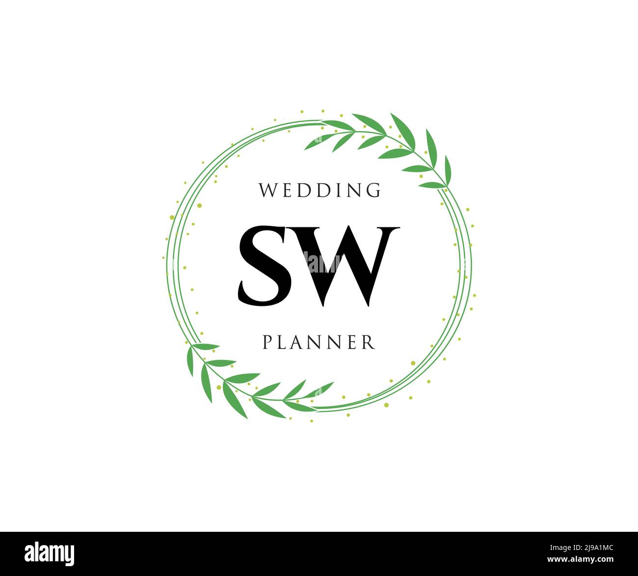 SW Initials letter Wedding monogram logos collection, hand drawn modern ...