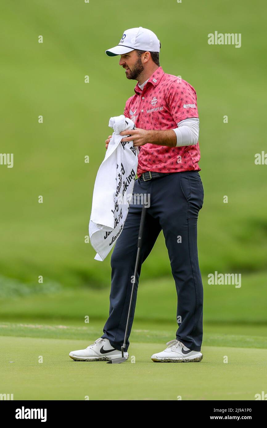 Tulsa, OK, USA. 21st May, 2022. Denny McCarthy on the 12th hole during ...