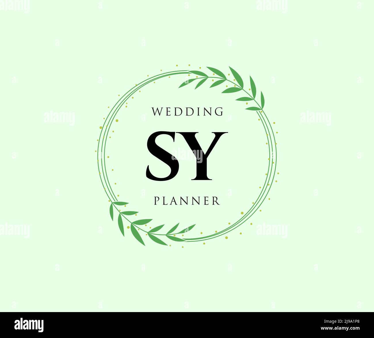 SY Initials letter Wedding monogram logos collection, hand drawn modern ...
