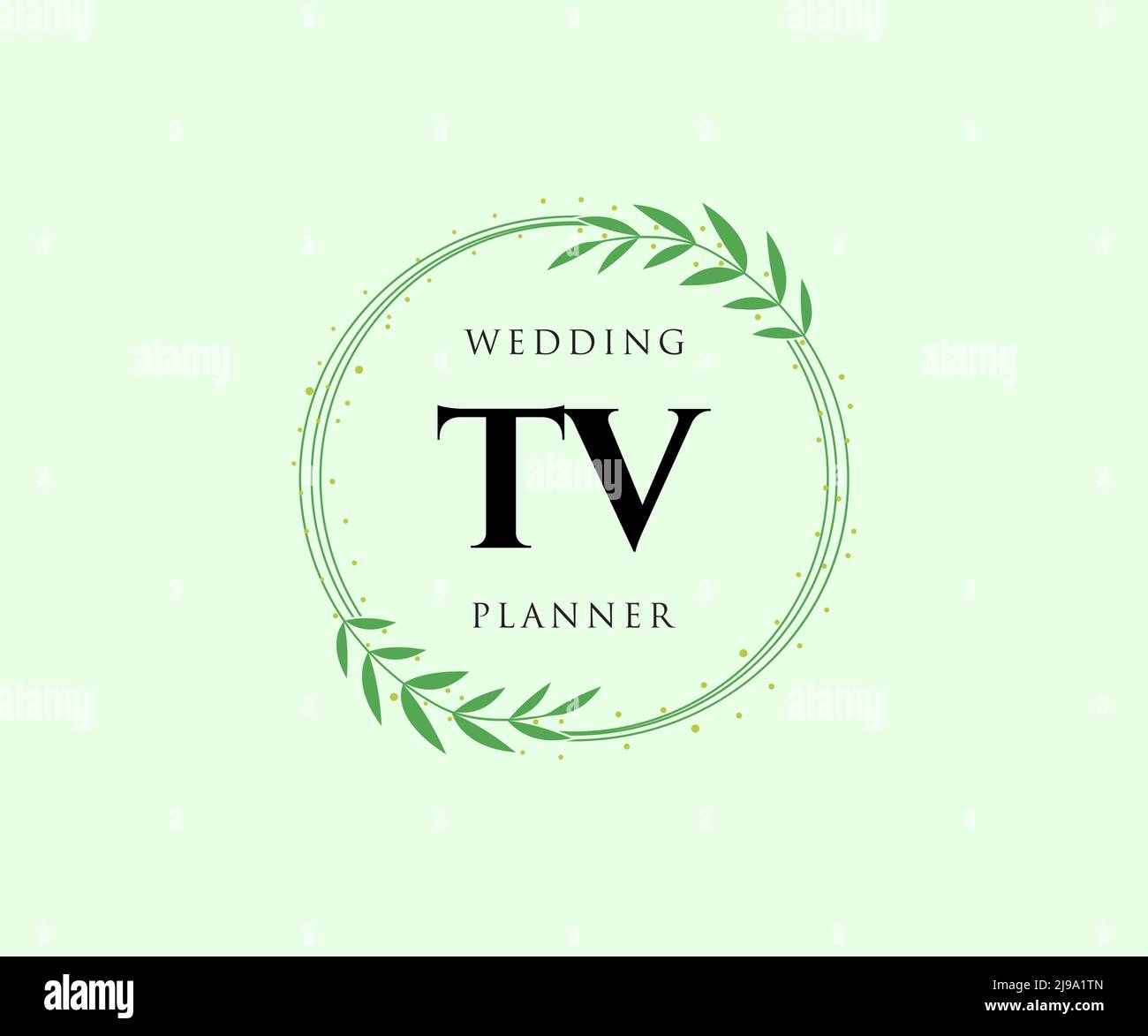 TV Initials letter Wedding monogram logos collection, hand drawn modern ...