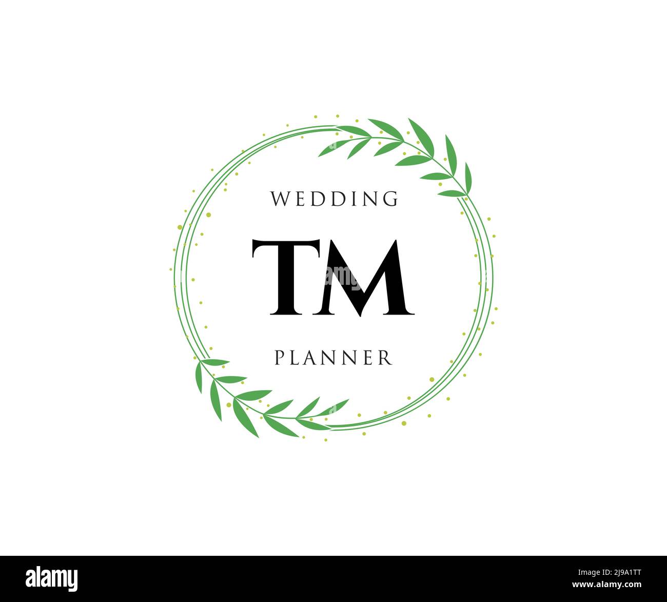 TM Initials letter Wedding monogram logos collection, hand drawn modern ...