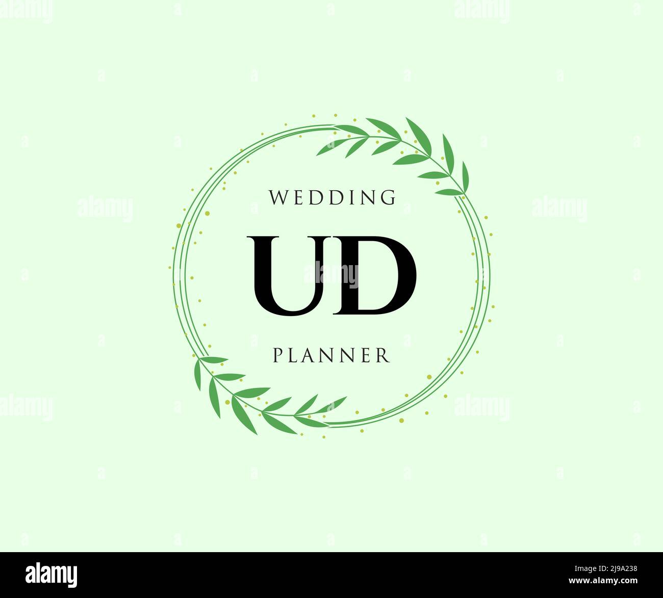 UD Initials letter Wedding monogram logos collection, hand drawn modern ...