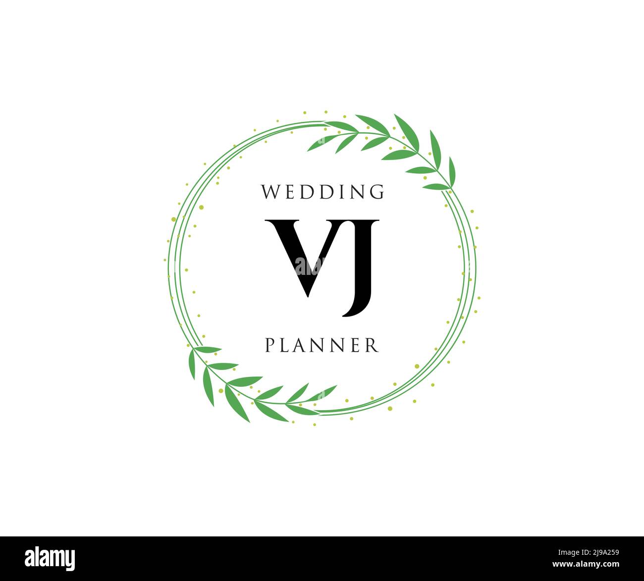 VJ Initials letter Wedding monogram logos collection, hand drawn modern ...