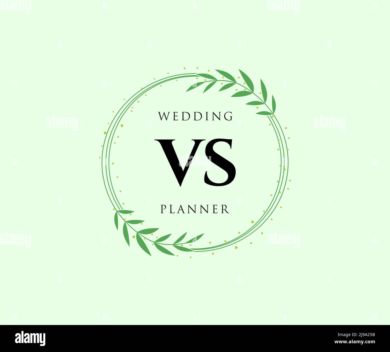 VS Initials letter Wedding monogram logos collection, hand drawn modern ...