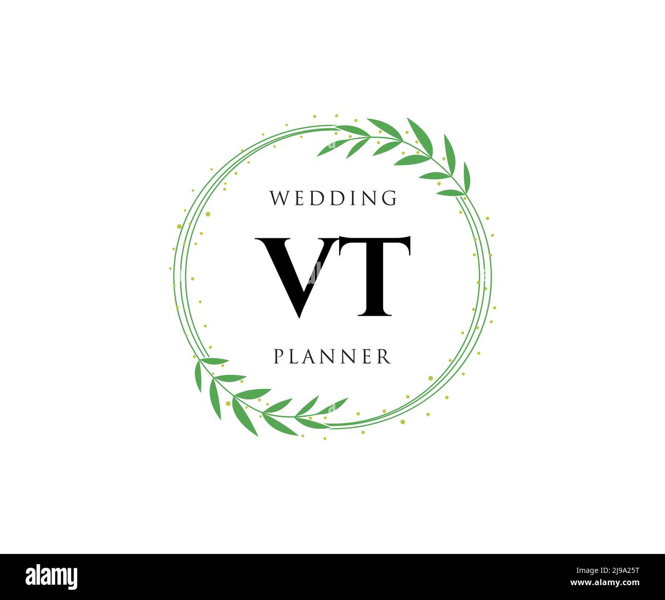 VT Initials letter Wedding monogram logos collection, hand drawn modern ...