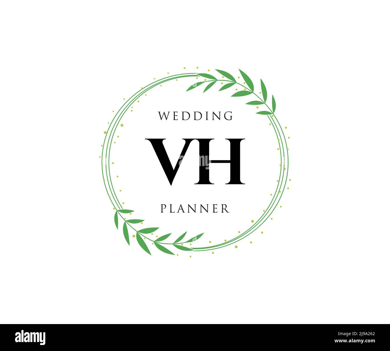 VH Initials letter Wedding monogram logos collection, hand drawn modern ...