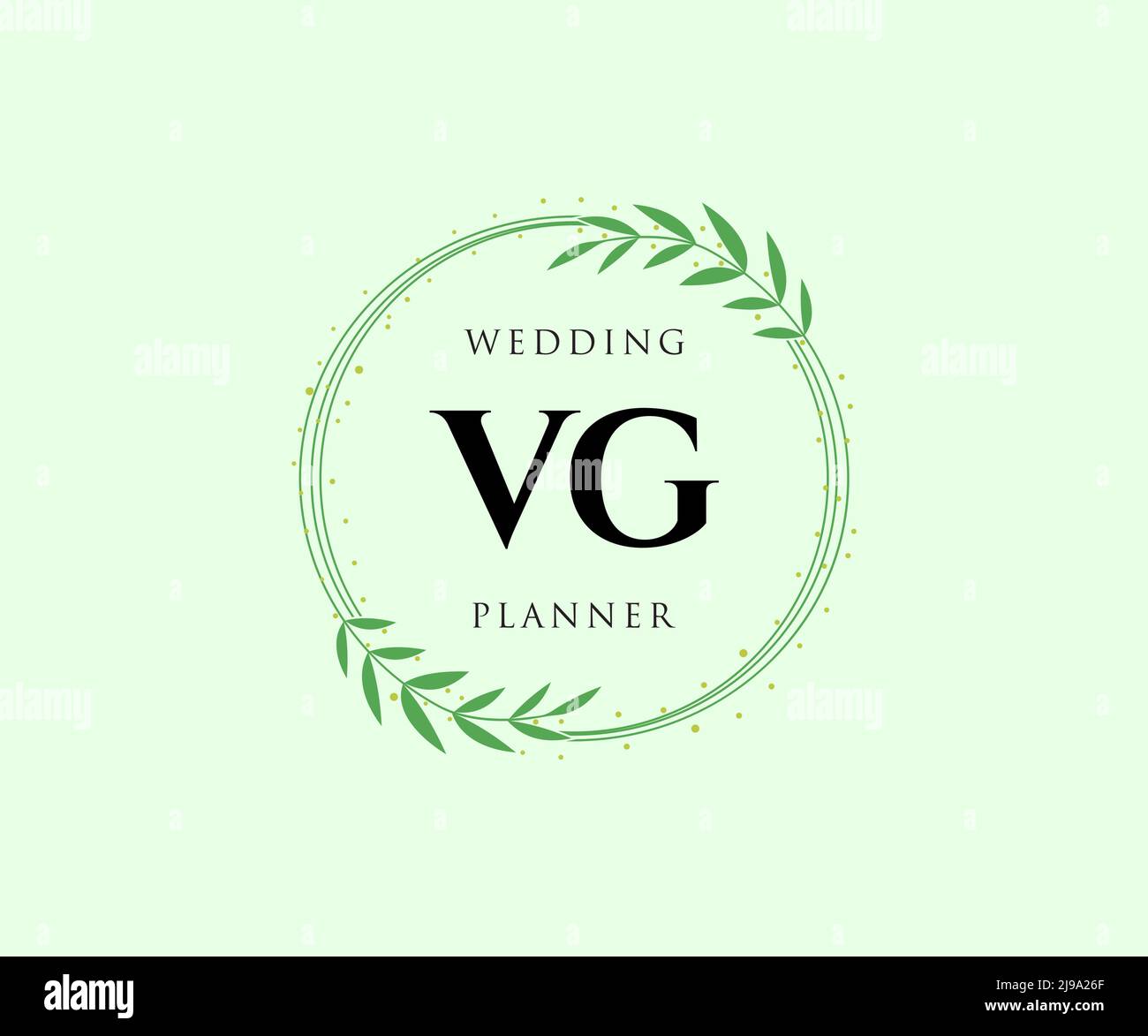 VG Initials letter Wedding monogram logos collection, hand drawn modern ...