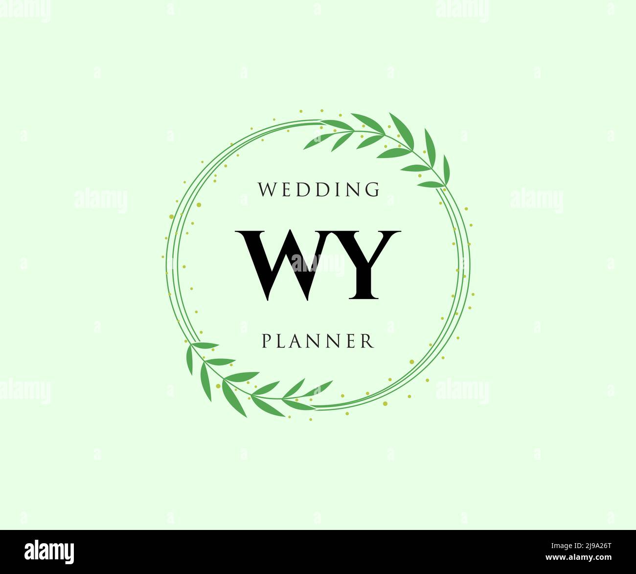 WY Initials letter Wedding monogram logos collection, hand drawn modern ...