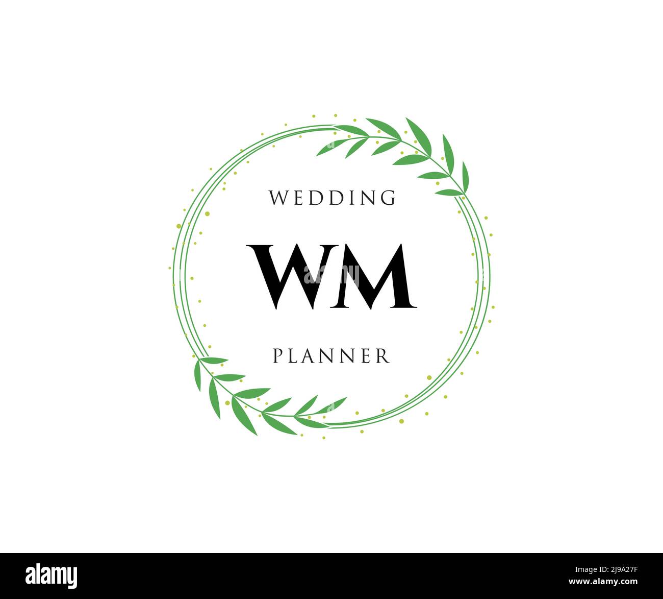 WM Initials letter Wedding monogram logos collection, hand drawn modern ...