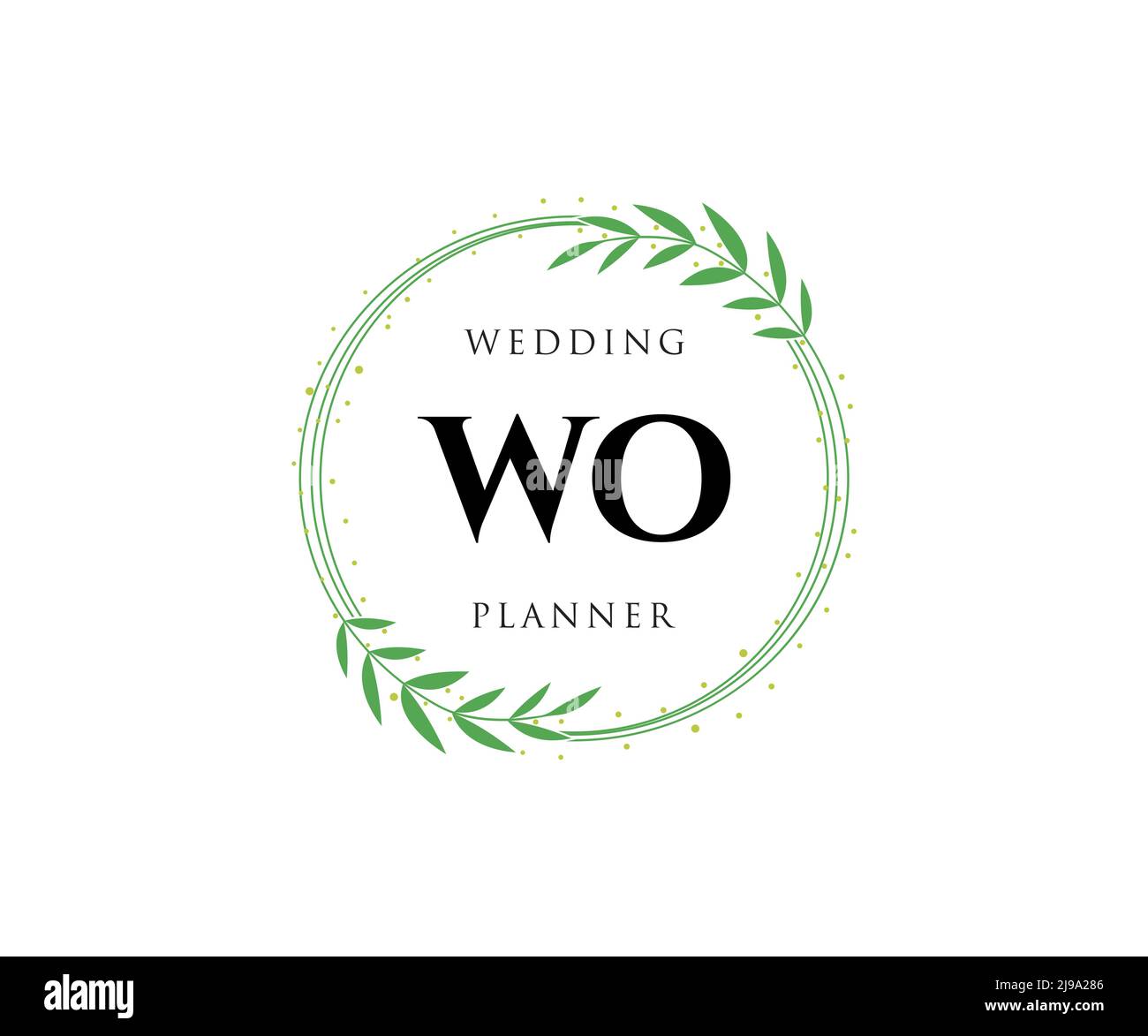WO Initials letter Wedding monogram logos collection, hand drawn modern ...