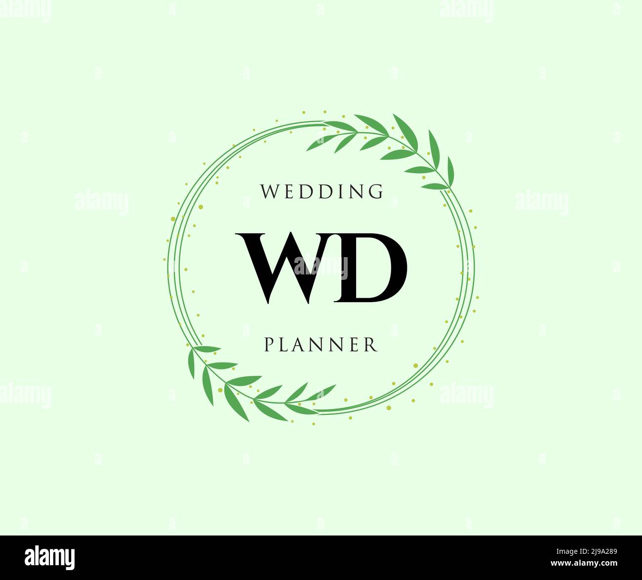 WD Initials letter Wedding monogram logos collection, hand drawn modern ...