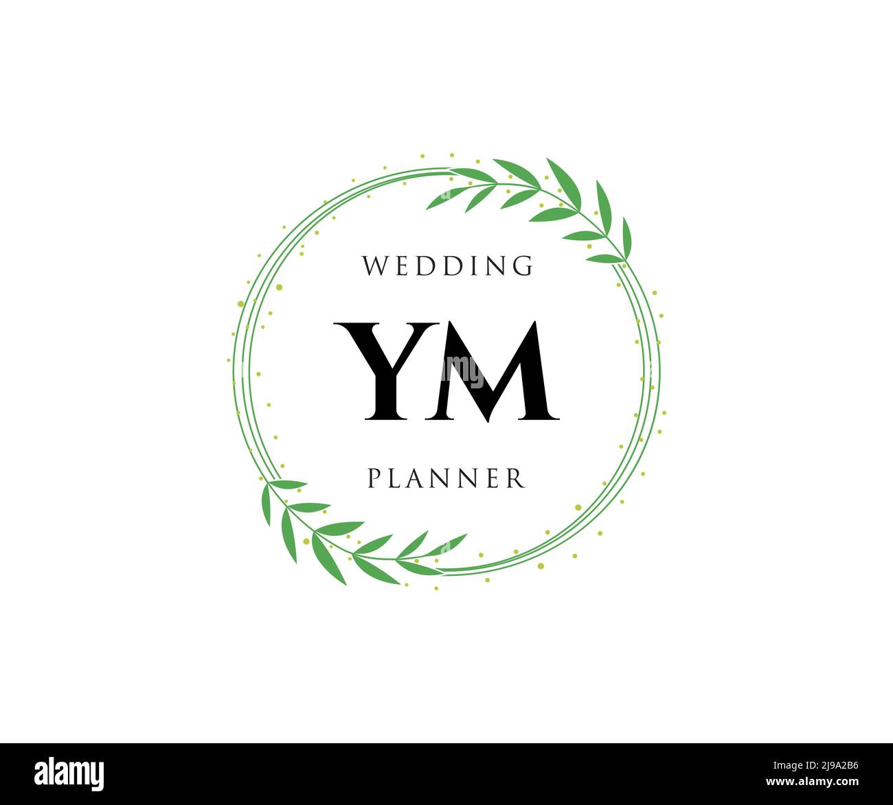 YM Initials letter Wedding monogram logos collection, hand drawn modern ...