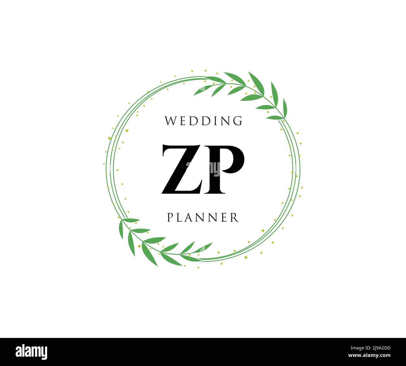 ZP Initials letter Wedding monogram logos collection, hand drawn modern ...