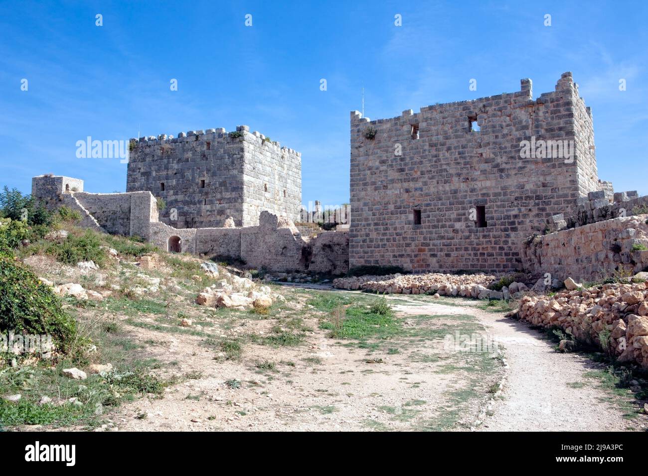 Saladin Castle walls Syria Stock Photo - Alamy