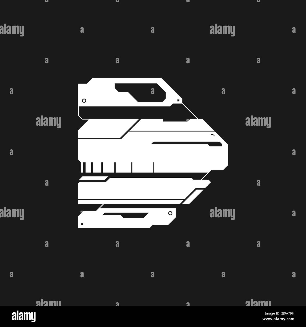 Cyberpunk futuristic arrow. Cyber futuristic design element. Cyber ...