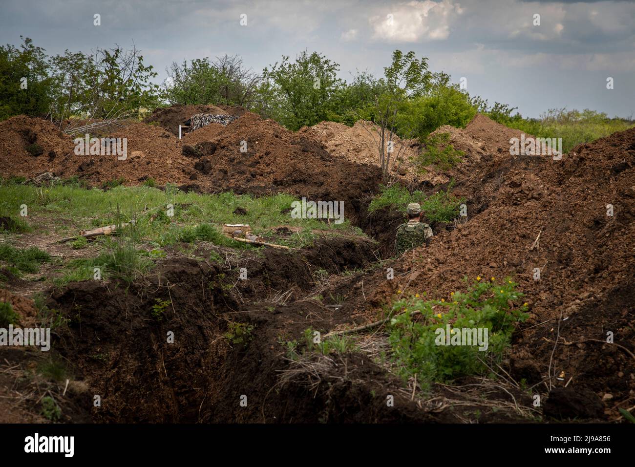 Soldier walks in trenches hi-res stock photography and images - Alamy