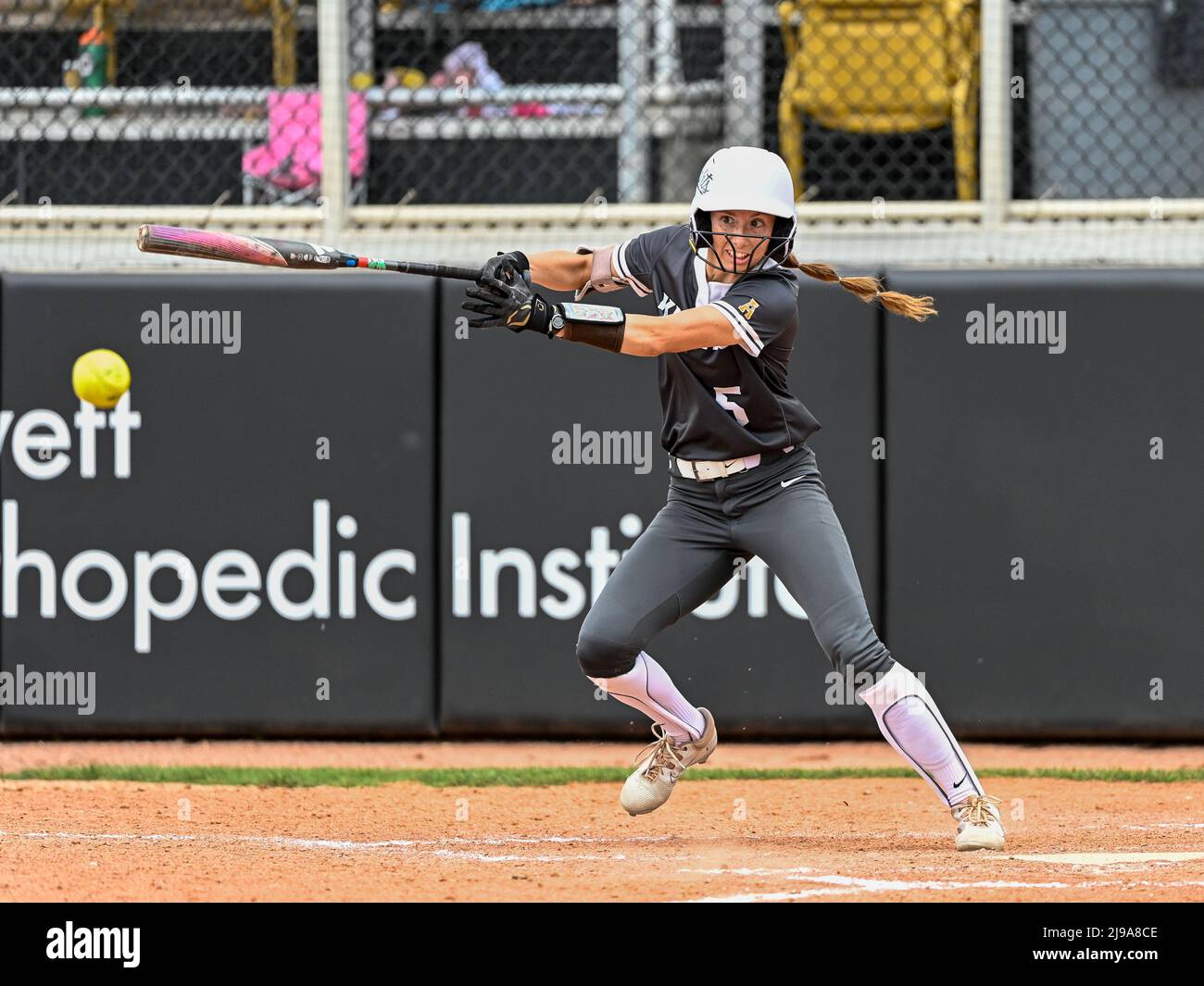 May 21, 2022: UCF outfielder Denali Schappacher (5) at bat during NCAA ...