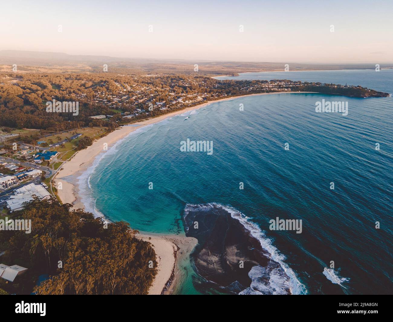 Aerial view of Mollymook Beach, Shoalhaven, NSW, Australia Stock Photo ...
