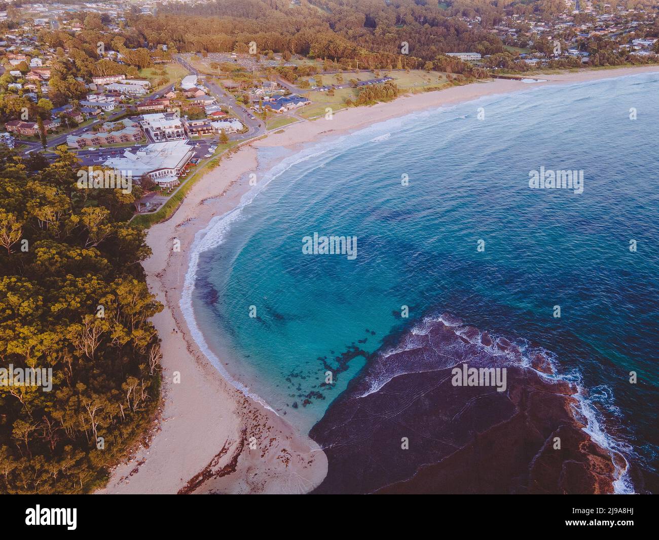 Aerial view of Mollymook Beach, Shoalhaven, NSW, Australia Stock Photo ...